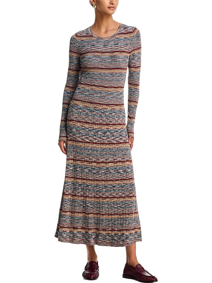VERONICA BEARD Veronica Beard Long Sleeve Knit Midi Dress